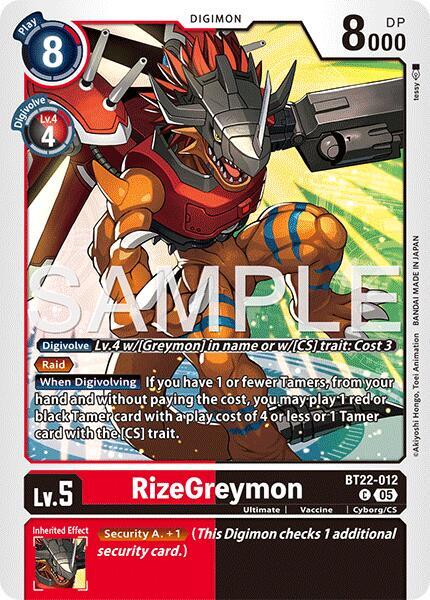 RizeGreymon - Cyber Eden - Digimon Card Game - TCGplayer.com