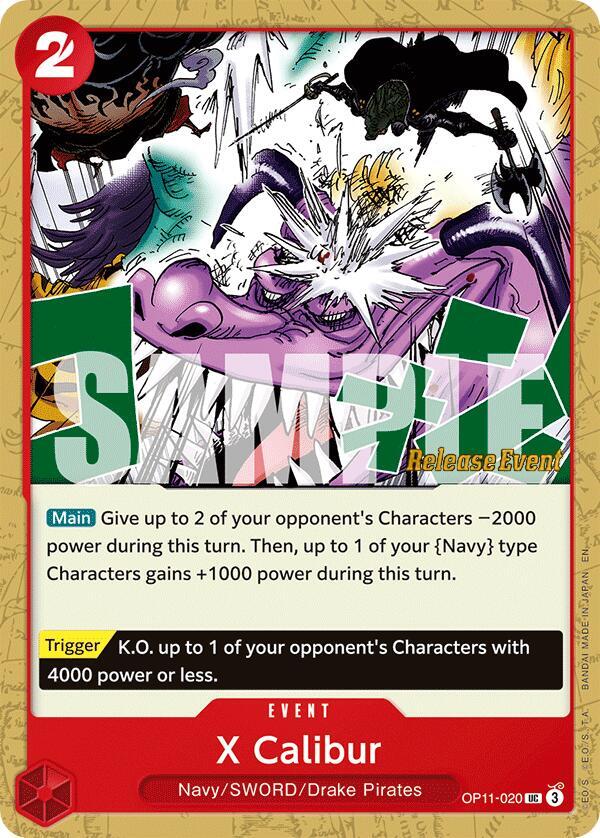 X Calibur - A Fist of Divine Speed Release Event Cards - One Piece Card Game - TCGplayer.com