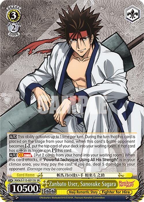 Zanbato User, Sanosuke Sagara (SR) - Rurouni Kenshin - Weiss Schwarz - TCGplayer.com