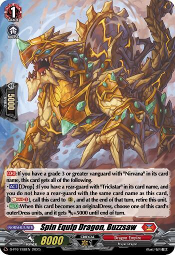 Spin Equip Dragon, Buzzsaw (Foil) - D Promo Cards - Cardfight Vanguard ...