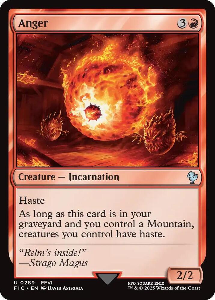 Anger (Surge Foil) - Commander: FINAL FANTASY - Magic: The Gathering ...