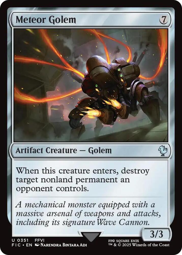 Meteor Golem (Surge Foil) - Commander: FINAL FANTASY - Magic: The ...