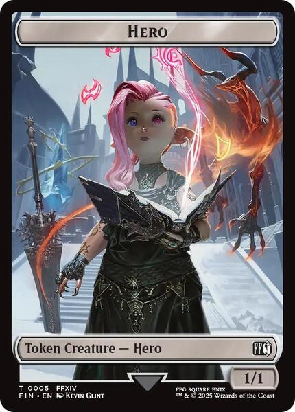 Hero (0005) // Moogle (0011) Double-Sided Token - FINAL FANTASY - Magic ...