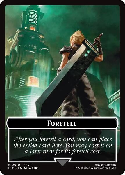 Foretell // Treasure Double-Sided Token - Commander: FINAL FANTASY ...