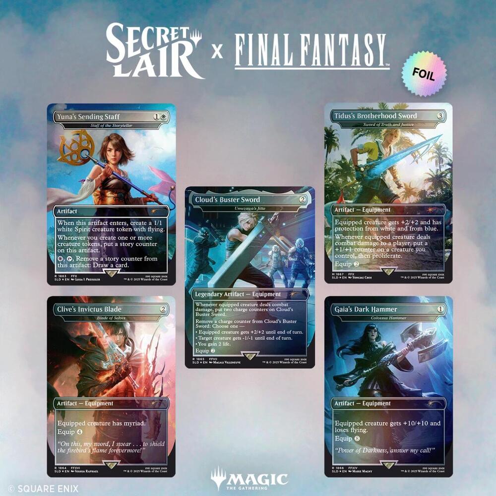 Secret Lair x FINAL FANTASY: Weapons - Rainbow Foil Edition - Secret Lair Drop Series - Magic ...