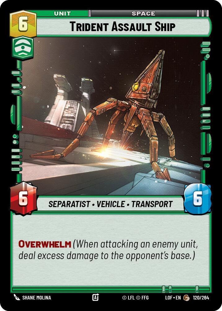 Trident Assault Ship - Legends of the Force - Star Wars: Unlimited - TCGplayer.com