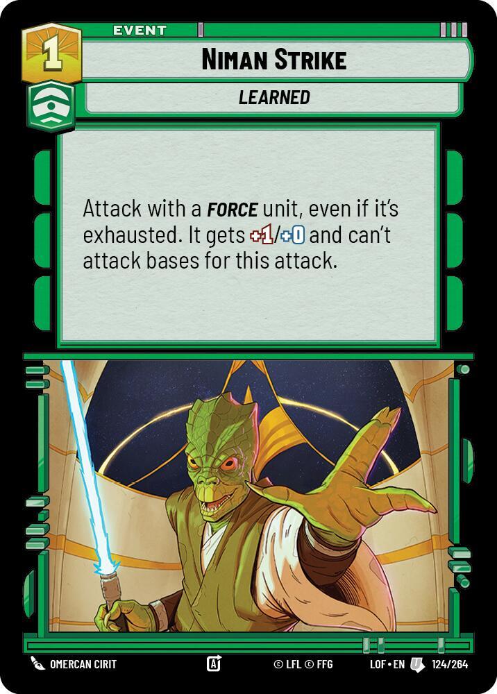 Niman Strike - Legends of the Force - Star Wars: Unlimited - TCGplayer.com