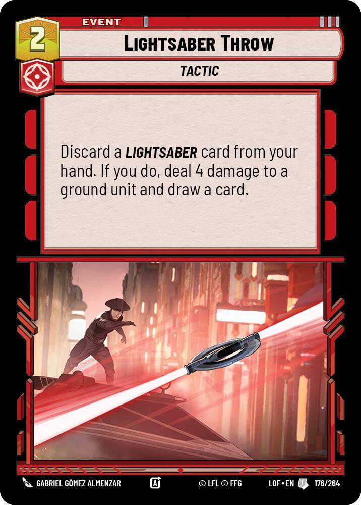 Lightsaber Throw - Legends of the Force - Star Wars: Unlimited ...