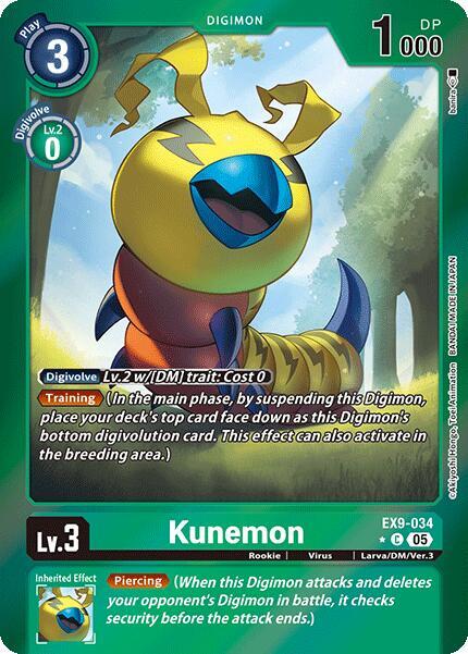 Kunemon (Limited Foil) - Versus Monsters - Digimon Card Game ...