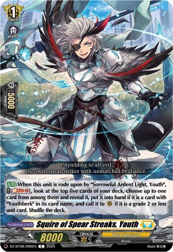 Squire of Spear Streaks, Youth - DZ-BT08: Knights 0f Rebirth - Cardfight Vanguard - TCGplayer.com