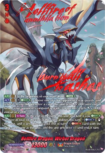Hellfire Dragon, Wirbel Dragon (SEC) - DZ-BT08: Knights 0f Rebirth ...