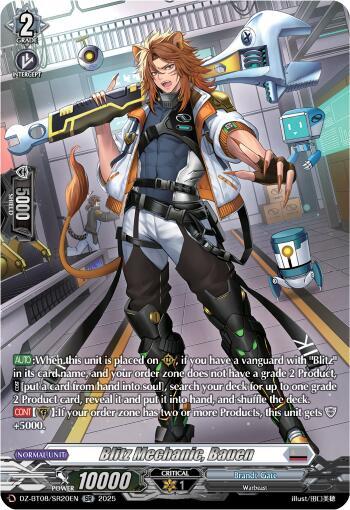 Blitz Mechnanic, Bauen (SR) - DZ-BT08: Knights 0f Rebirth - Cardfight ...