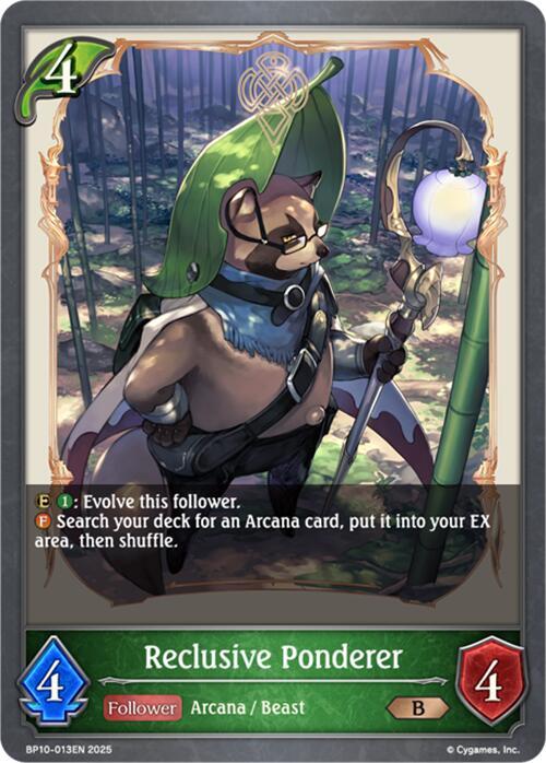 Reclusive Ponderer - BP10: Gods of the Arcana - Shadowverse: Evolve ...