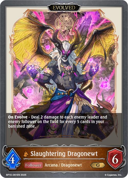 Slaughtering Dragonewt (Evolved) - BP10: Gods of the Arcana - Shadowverse: Evolve - TCGplayer.com