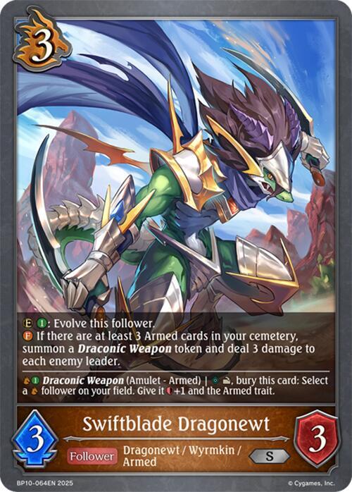 Swiftblade Dragonewt - BP10: Gods of the Arcana - Shadowverse: Evolve ...