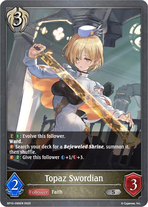 Topaz Swordian - BP10: Gods of the Arcana - Shadowverse: Evolve ...