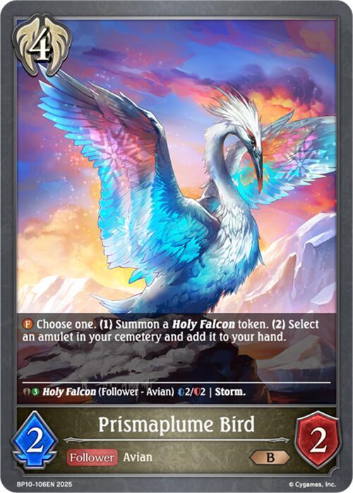 Prismaplume Bird - BP10: Gods of the Arcana - Shadowverse: Evolve ...