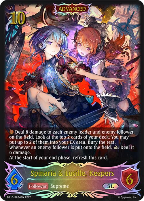 Spinaria & Lucille, Keepers (SL) - BP10: Gods of the Arcana - Shadowverse: Evolve - TCGplayer.com