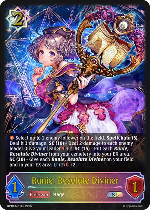 Runie, Resolute Diviner (SL) - BP10: Gods of the Arcana - Shadowverse: Evolve - TCGplayer.com