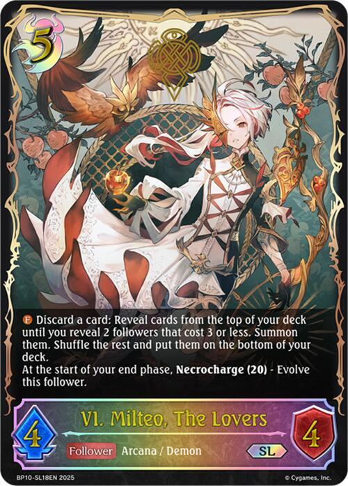 VI. Milteo, The Lovers (SL) - BP10: Gods of the Arcana - Shadowverse: Evolve - TCGplayer.com