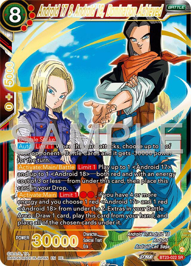 Android 17 & Android 18, Domination Achieved (Reprint) - Expansion Deck ...