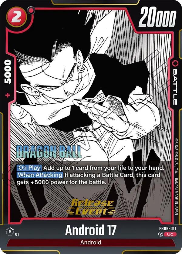 Android 17 - FB06-011 - Manga Booster 01 Release Event Cards - Dragon ...