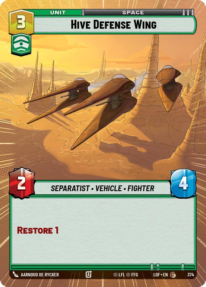 Hive Defense Wing (Hyperspace) - Legends of the Force - Star Wars ...