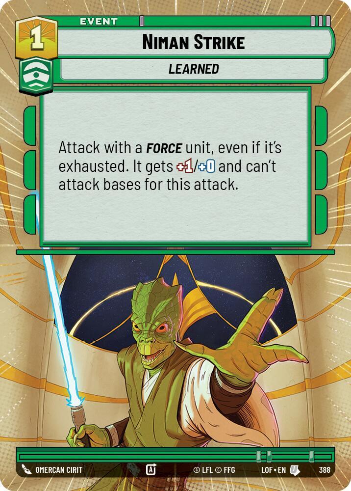 Niman Strike (Hyperspace) - Legends of the Force - Star Wars: Unlimited ...