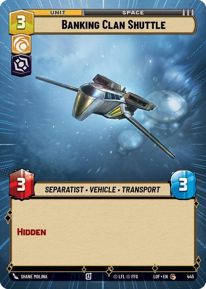 Banking Clan Shuttle (Hyperspace) - Legends of the Force - Star Wars ...