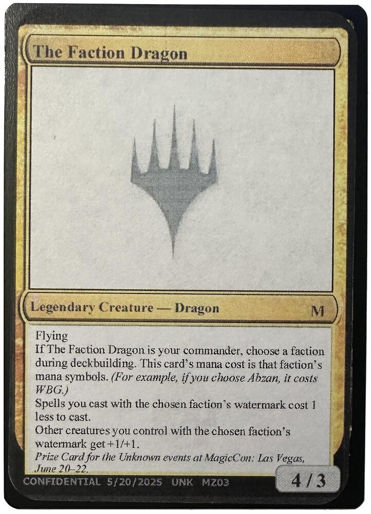 The Faction Dragon - Un-Known Event Playtest Cards - Magic: The ...