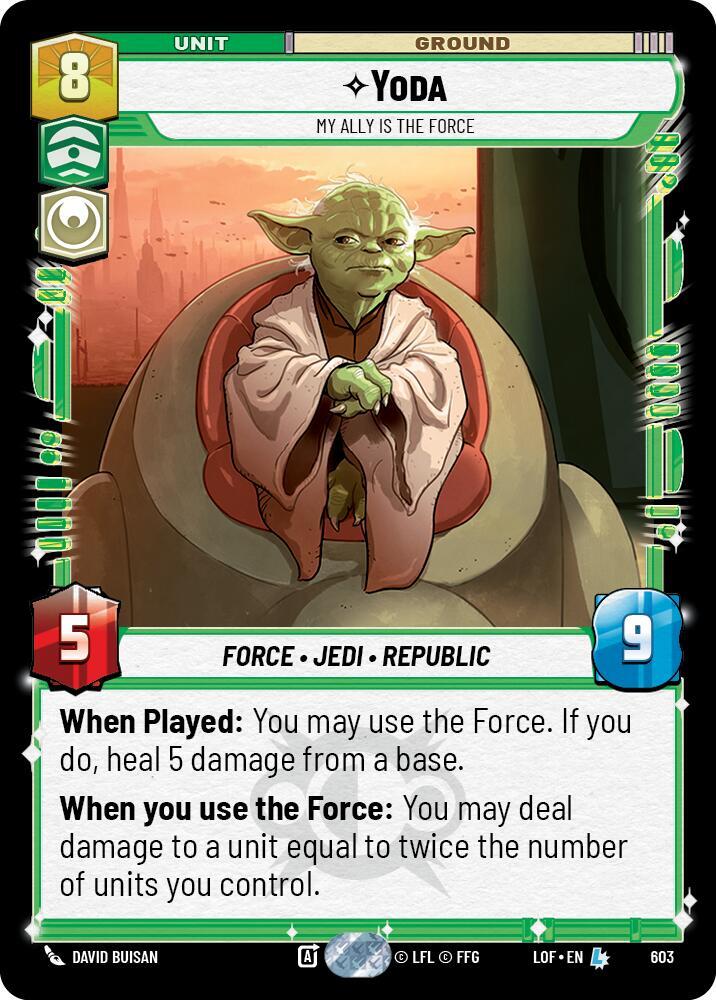Yoda - My Ally is the Force (Foil) - Legends of the Force - Star Wars: Unlimited - TCGplayer.com