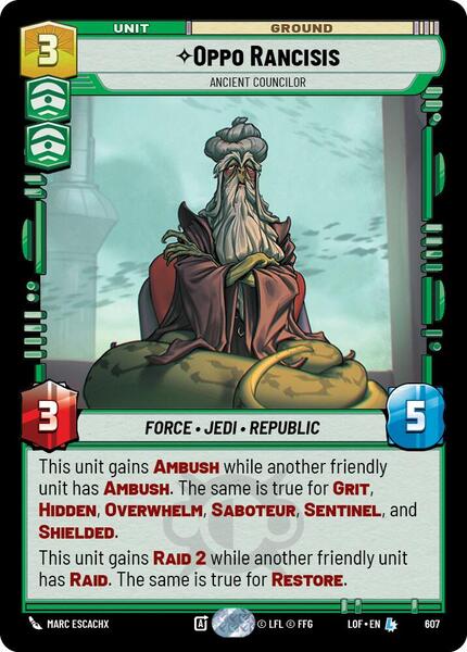 Oppo Rancisis - Ancient Councilor (Foil) - Legends of the Force - Star ...