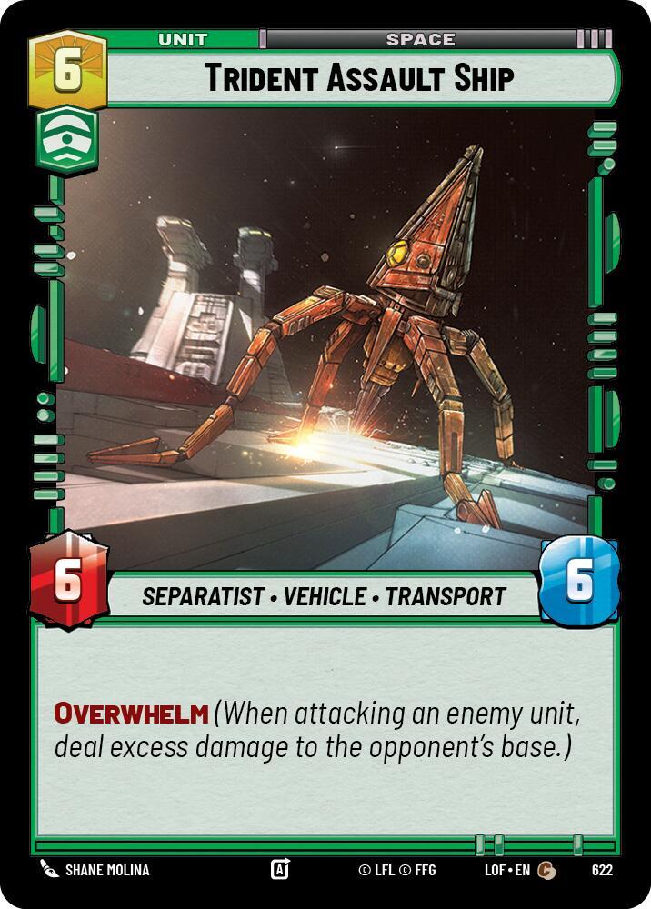 Trident Assault Ship (Foil) - Legends of the Force - Star Wars: Unlimited - TCGplayer.com