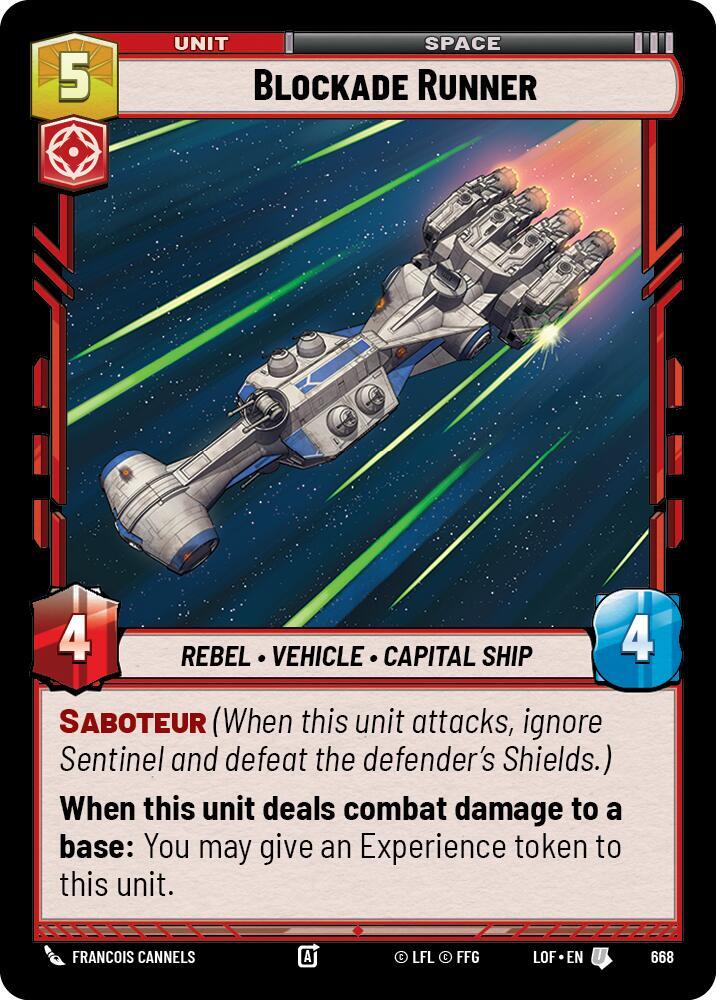 Blockade Runner (Foil) - Legends of the Force - Star Wars: Unlimited ...