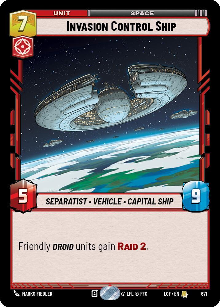 Invasion Control Ship (Foil) - Legends of the Force - Star Wars ...