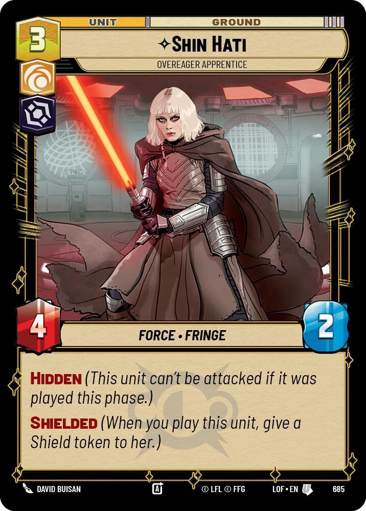 Shin Hati - Overeager Apprentice (Foil) - Legends of the Force - Star Wars: Unlimited ...