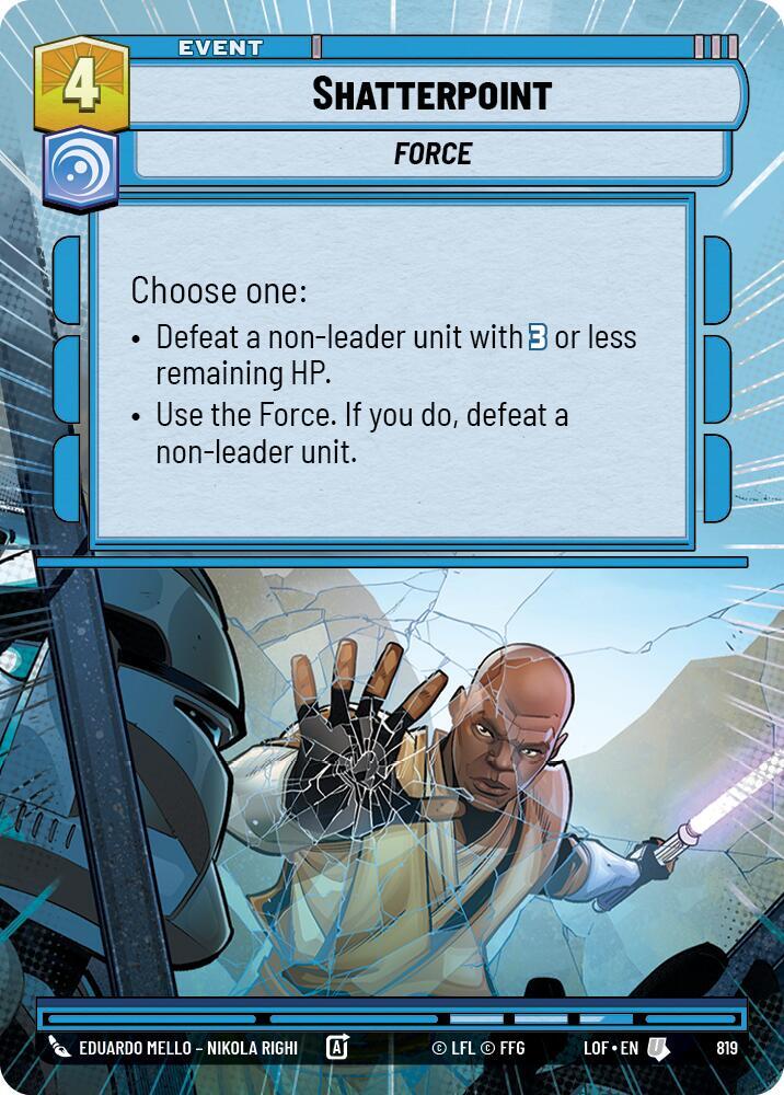 Shatterpoint (Hyperspace Foil) - Legends of the Force - Star Wars ...