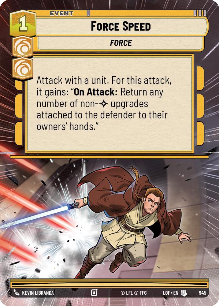 Force Speed (Hyperspace Foil) - Legends of the Force - Star Wars: Unlimited - TCGplayer.com