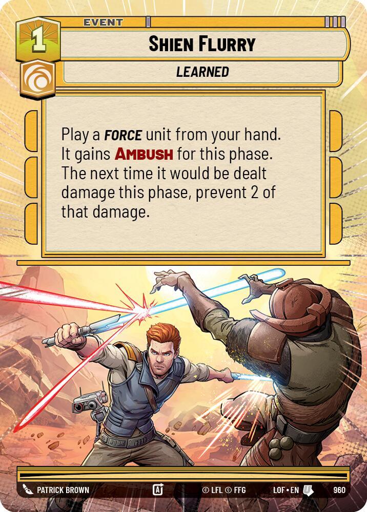 Shien Flurry (Hyperspace Foil) - Legends of the Force - Star Wars ...