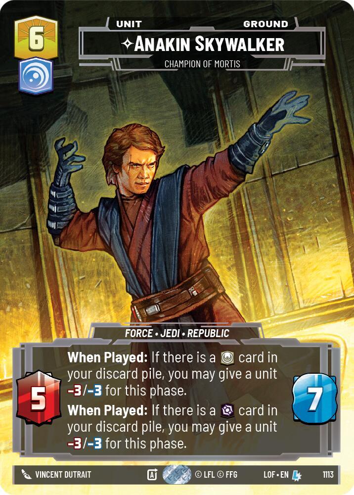 Anakin Skywalker - Champion of Mortis (Prestige Foil) - Legends of the ...