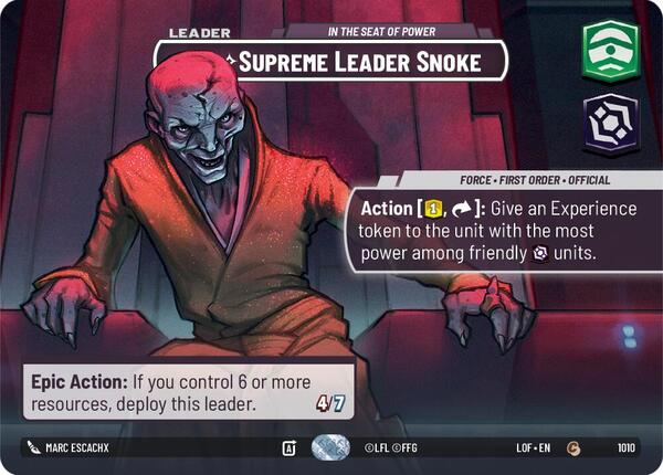Supreme Leader Snoke - In the Seat of Power (Showcase) - Legends of the ...