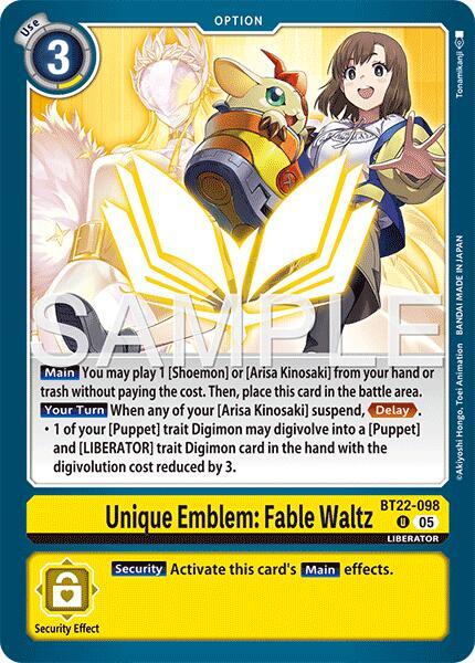 Unique Emblem: Fable Waltz - Cyber Eden - Digimon Card Game - TCGplayer.com