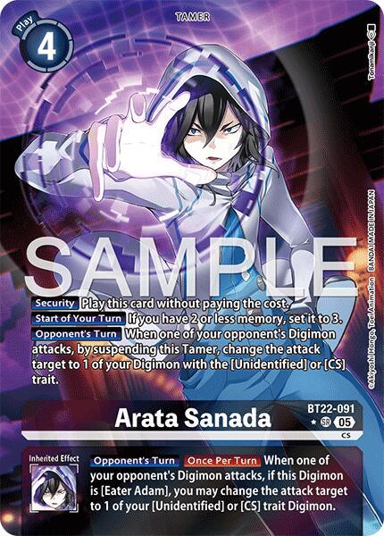 Arata Sanada (Alternate Art) - Cyber Eden - Digimon Card Game ...