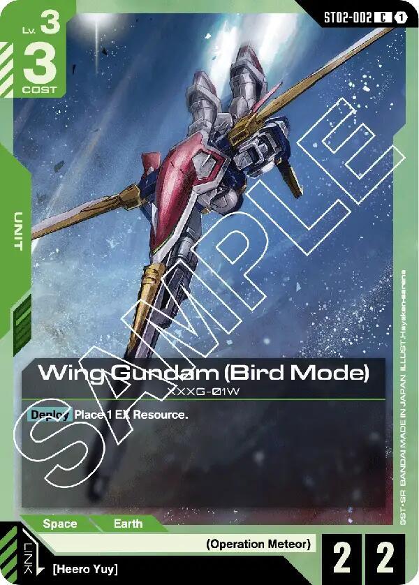 Wing Gundam (Bird Mode) - Starter Deck 02: Wings of Advance - Gundam ...
