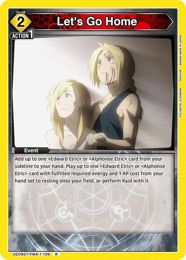 Let's Go Home - UE09ST: FULLMETAL ALCHEMIST Starter Deck - Union Arena ...
