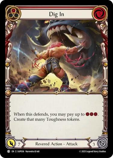 Dig In (Red) - Super Slam - Flesh and Blood TCG - TCGplayer.com