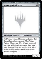 Interrogation Robot - Un-Known Event Playtest Cards - Magic: The ...