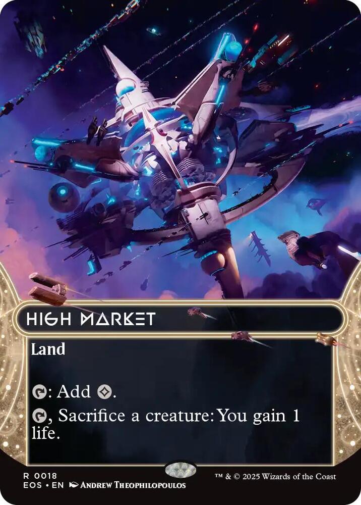 High Market (0018) (Borderless) - Edge of Eternities: Stellar Sights - Magic: The Gathering ...