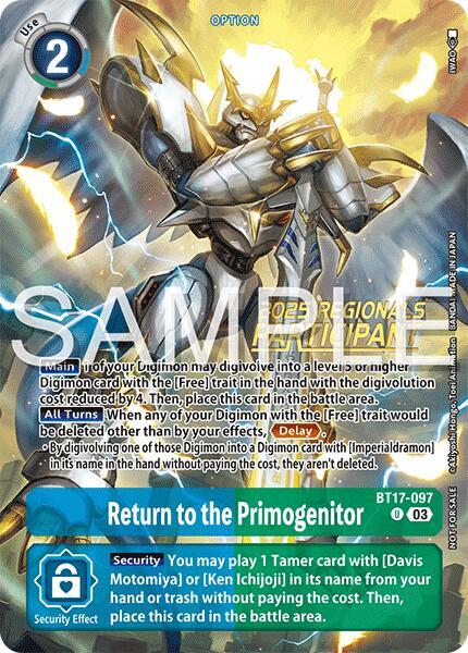 Return to the Primogenitor (Regionals 25-26 Season 2 Participant) - Secret Crisis - Digimon Card ...