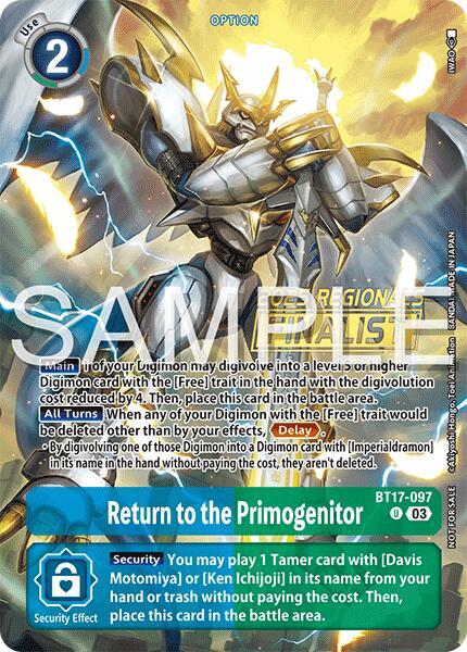 Return to the Primogenitor (Regionals 25-26 Season 2 Finalist) - Secret Crisis - Digimon Card ...